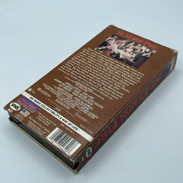 ST. ELMO'S FIRE (VHS, 1989) Demi Moore, Rob Lowe, Andrew McCarthy, Ally ...