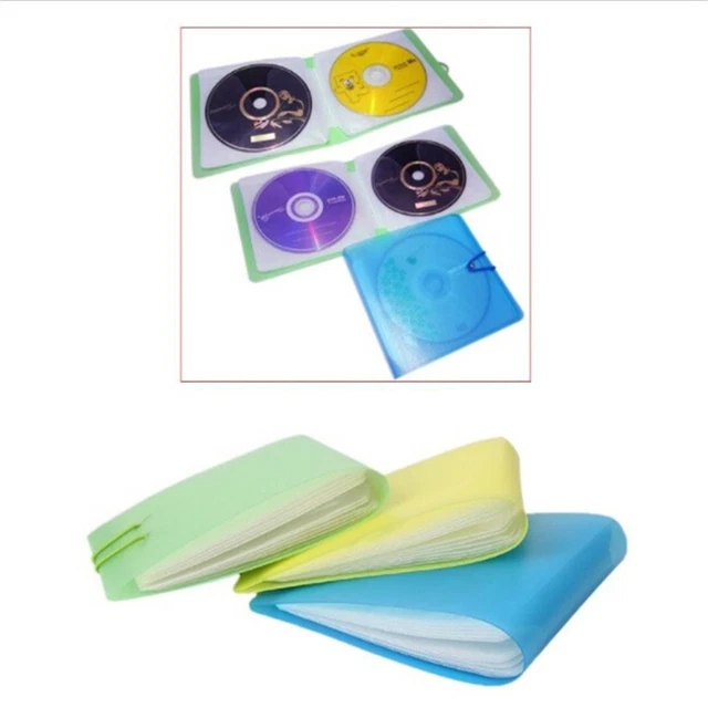 24 SLEEVES CD DVD Disc Organizer Carry Wallet Sweet Case Holder Storage ...