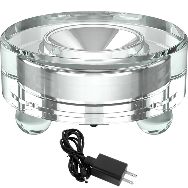 ROTATING DISPLAY STAND LED Light Base for Crystals Bases Lamp Holder £ ...