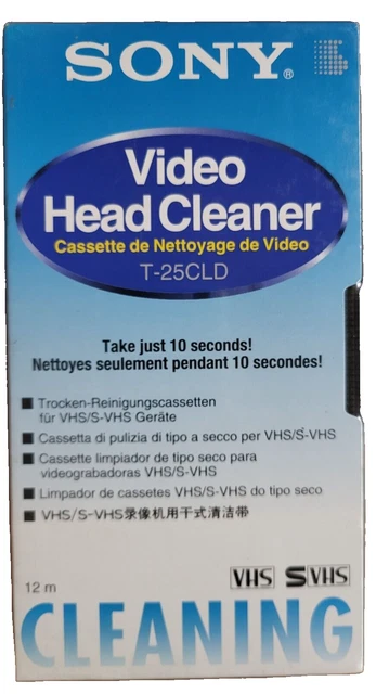 SONY VHS VIDEO Head Cleaner V-25CL VHS Brand New & Sealed £14.99 ...