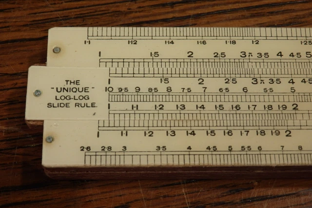 VINTAGE ENGLISH CIRCA 1950's Unique Log-Log Slide Rule Hardwood ...