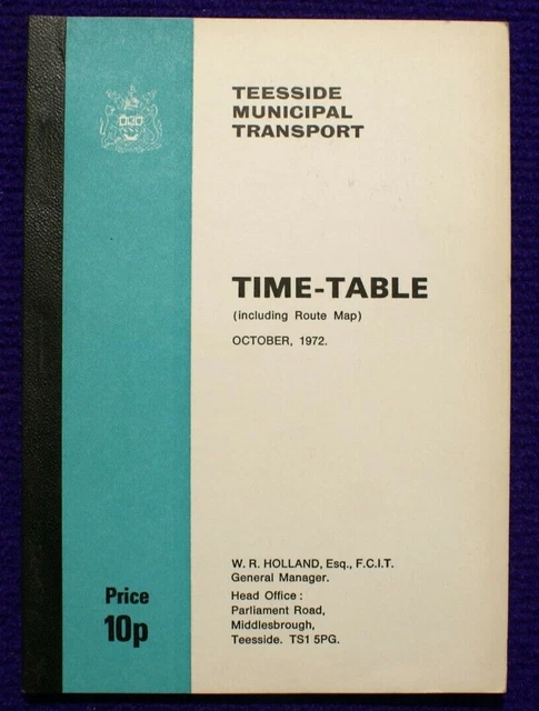 TEESIDE MUNICIPLE TRANSPORT Bus Coach Timetable Route Map 1972 EUR 42 ...
