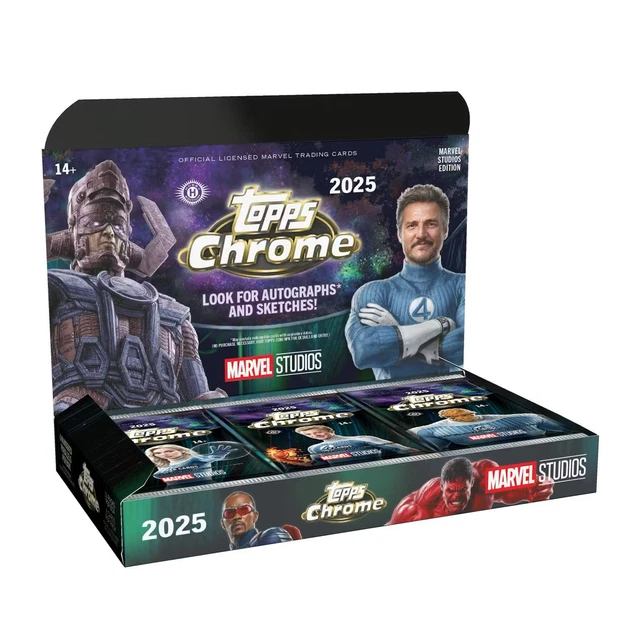 TOPPS MARVEL STUDIOS Chrome 2025 Hobby Box 🔥 BRANDNEU & SEALED PRE SALE ...