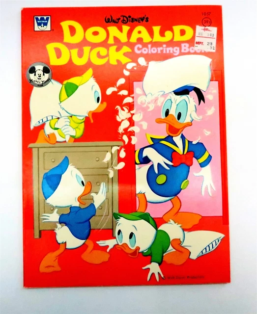 VINTAGE NEW 1972 Disney DONALD DUCK Whitman Coloring Book UNUSED NOS ...