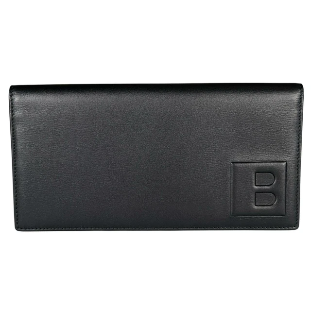 BALLY B LOGO billfold in black calf leather with an open for men £258. ...