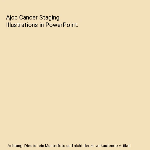 AJCC CANCER STAGING Illustrations in PowerPoint EUR 65,08 - PicClick FR