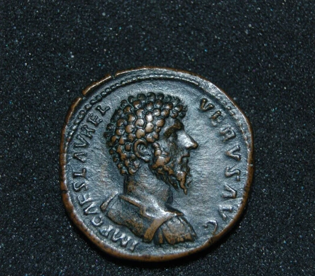 LUCIUS VERUS & Marc Aurel - Sesterz - tolles Porträt - alte Sammlung ...