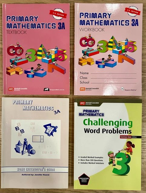 PRIMARY MATHEMATICS/SINGAPORE MATH 3A Set: Textbook, Workbook, Guide ...