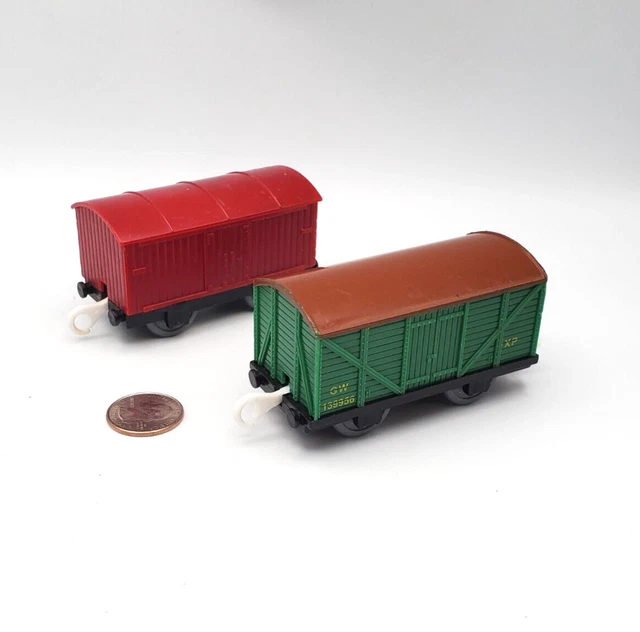 THOMAS & FRIENDS Trackmaster Train Tank Engine - Box Car Lot x2 - Hit ...