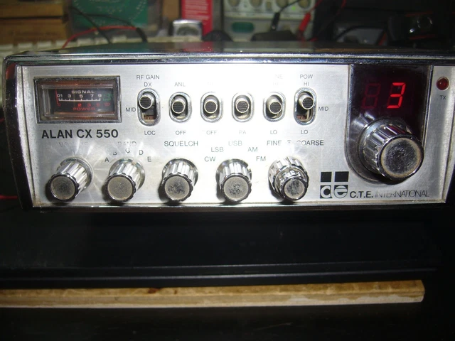 CTE ALAN CX550 completo di mike nero cavo di alimentazione e staffa di ...