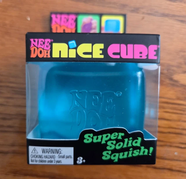 NEE DOH NICE Cube Super Solid Squish Cube Blue, 100% Authentic £10.79 ...