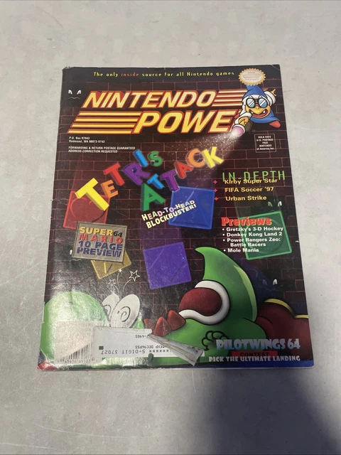 NINTENDO POWER MAGAZINE Vol.87 Tetris Attack Poster Intact Kirby Super ...