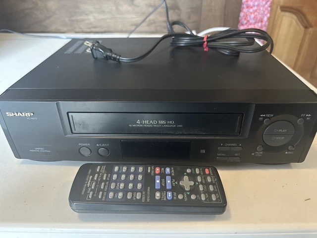 SHARP VC-A572 4 Head VCR VHS Cassette Player/Recorder W/ Remote £38.59 - PicClick UK