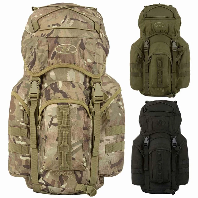 HIGHLANDER FORCES 25 Litre Army Military Rucksack Cadet Tactical Molle ...