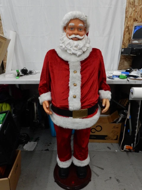 GEMMY LIFE SIZE Santa Claus Animated Singing Dancing Christmas Karaoke ...