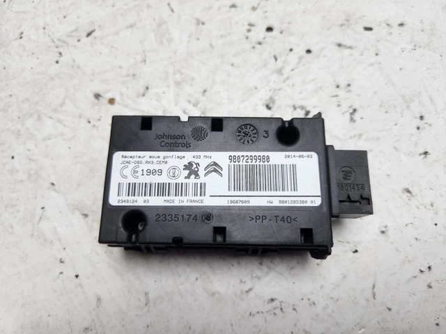 PEUGEOT 3008 TPMS Tyre Pressure Control Unit Ecu 9807299980 Mk1 2013 ...