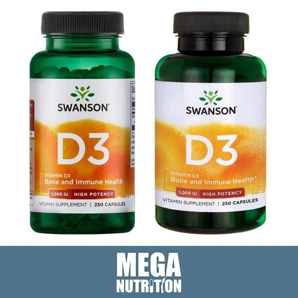 SWANSON VITAMINE D3 2000iu/1000iu/400iu Capsules OS Santé Immunitaire Support EUR 24,95 ...