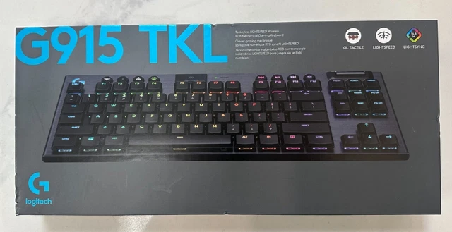 LOGITECH G915 TKL Lightspeed Mechanical Gaming Keyboard - Black *NEW ...