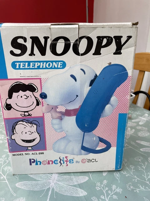 VINTAGE PEANUTS SNOOPY and Woodstock Telephone With Coin Bank Untested ...