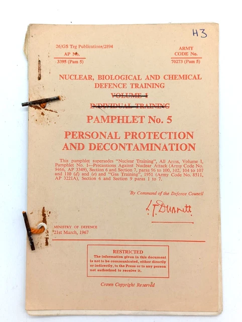 BRITISH ARMY NBC Personal Protection and Decontamination Training ...