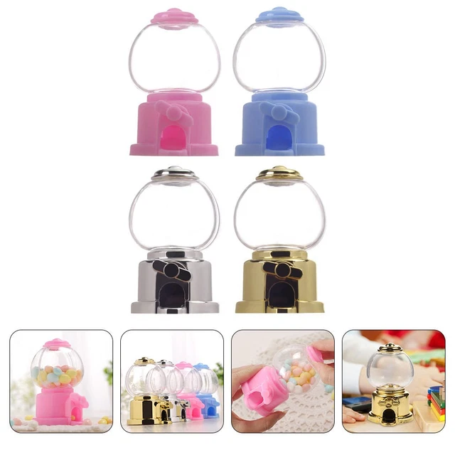 4 PCS TOY Gumball Machine Small Compact Candy Container Dispenser $27. ...