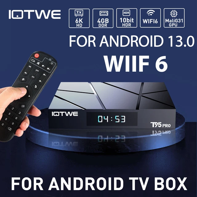 2024 UPGRADED T95 PRO Smart Android 13.0 TV Box Quad Core 6K Stream ...