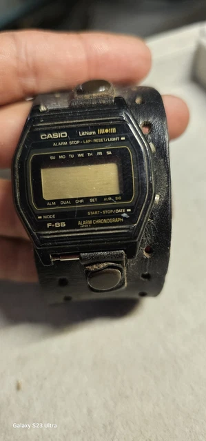 VINTAGE CASIO F-85 Digital Watch Alarm Chrono Module 160 Not Tested ...