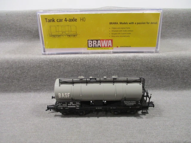 BRAWA SPUR H0 47050 Güterwagen Kesselwagen BASF BR 578 135 der DB in ...