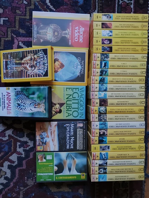 VIDEOCASSETTE VHS 29 documentari misti animali Piero Angela National ...