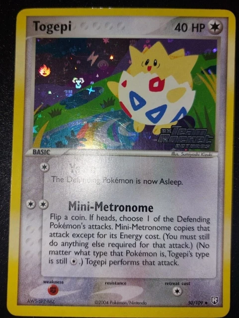 CARTA POKEMON TOGEPI Holo TIMBED 50/109 - EX Team Rocket Returns EUR 30 ...