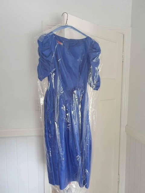 SUNNING VINTAGE AUSTRALIAN-MADE Blue 80s Dress (Designer Purple Patch ...