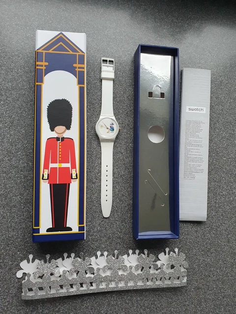 RARE SWATCH HOW Majestic Queen Elizabeth II Platinum Jubilee. Unworn ...