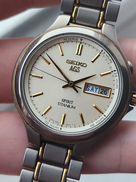 VINTAGE 1993, TITANIUM JDM, SEIKO SPIRIT AGS, MENS WATCH, 5M23-6A50 £69 ...