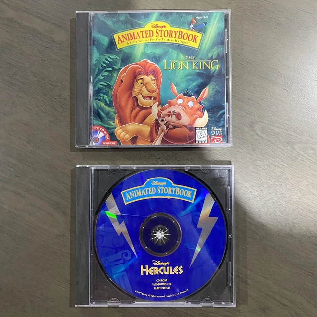 THE LION KING & Hercules Disneys Animated Storybook PC CD-ROM ...