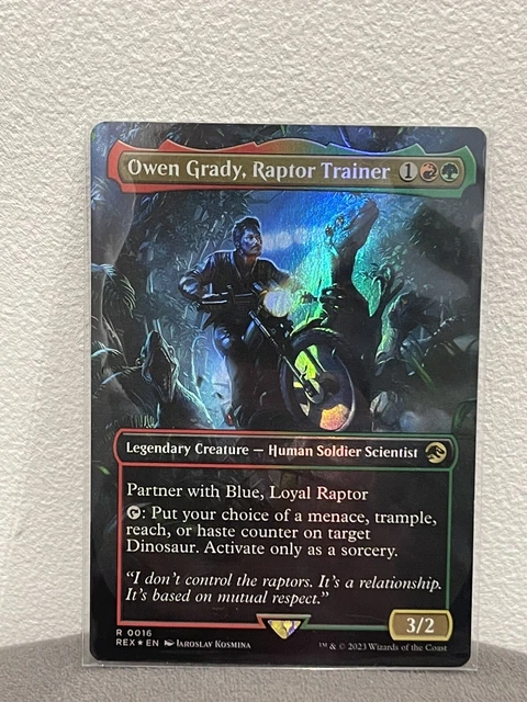 OWEN GRADY, RAPTOR Trainer BORDERLESS Jurassic World Magic 16 FOIL EUR ...
