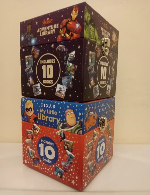 DISNEY PIXAR: MY Little Library 2x10 Books & Marvel Collection Set New ...