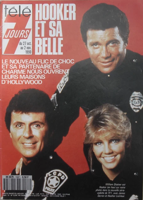 TELE 7 JOURS N°1587 Heather Locklear Sylvie Vartan William Shatner ...