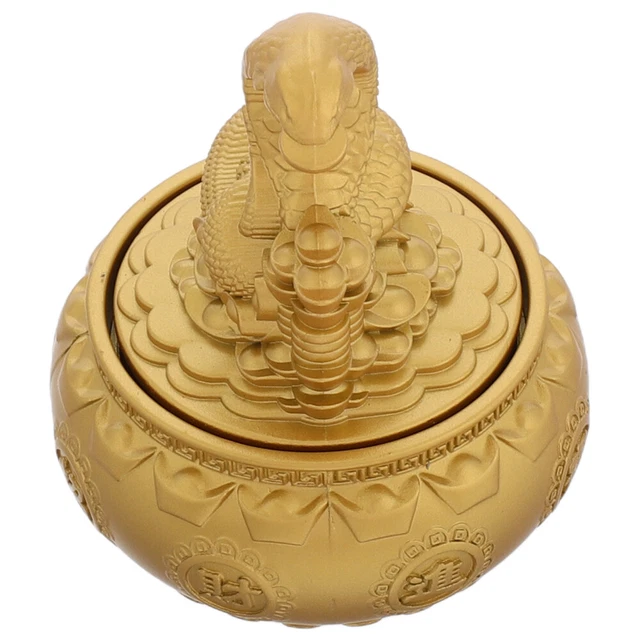 ZODIAC SNAKE CORNUCOPIA Office Chinese Ingots Statue Feng Shui ...