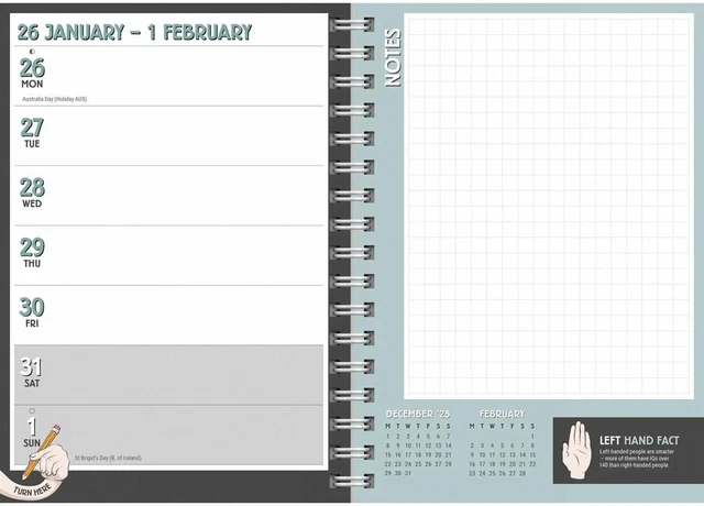 CAROUSEL CALENDARS LEFT-HANDED A5 Diary 2026 $21.68 - PicClick AU