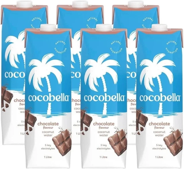 COCOBELLA COCONUT WATER Chocolate 6 X 1L FREE DELEVERY AU $29.99 ...