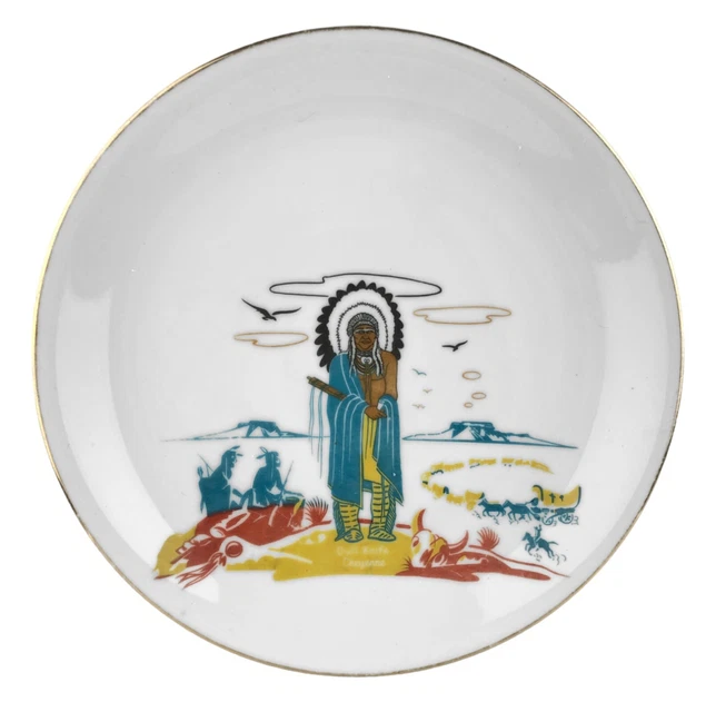 KNOX ACEE BLUE Eagle Dull Knife Cheyenne Fine China Made In Japan ...