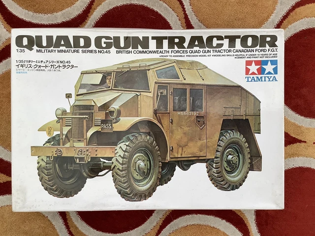 TAMIYA 35045 1/35 Scale WWII British Quad Gun Tractor Plastik ...