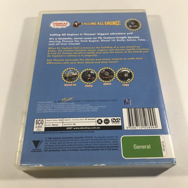 THOMAS & FRIENDS Calling All Engines DVD Region 4 PAL Feature Length ...