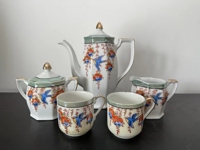 VINTAGE JAPANESE TEA Coffee Set Klimax Hand Painted x5 £15.00 - PicClick UK