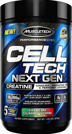 MUSCLETECH CELL-TECH NEXT Gen Gummy Worm Workout Creatine Celltech EUR ...