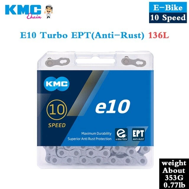 KMC E-BIKE KETTE e10 EPT MTB Rennrad Elektrofahrrad Ketten 10 Gang 136 Link EUR 54,30 - PicClick DE