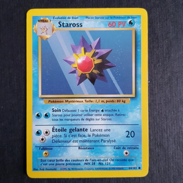 CARTE POKÉMON STAROSS Set de Base 64/102 FR Commune EUR 2,00 - PicClick FR