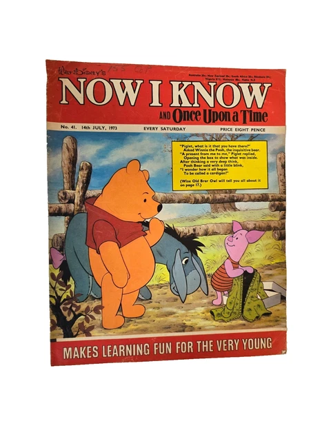WALT DISNEY'S NOW I Know Magazine No. 41, 14th July 1973 £4.99 ...