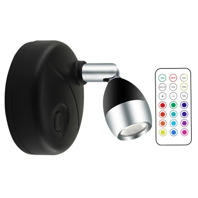 13 COLOURS LED Wall Mounted Light Remote Control RGB Wall Sconces Lamp ...