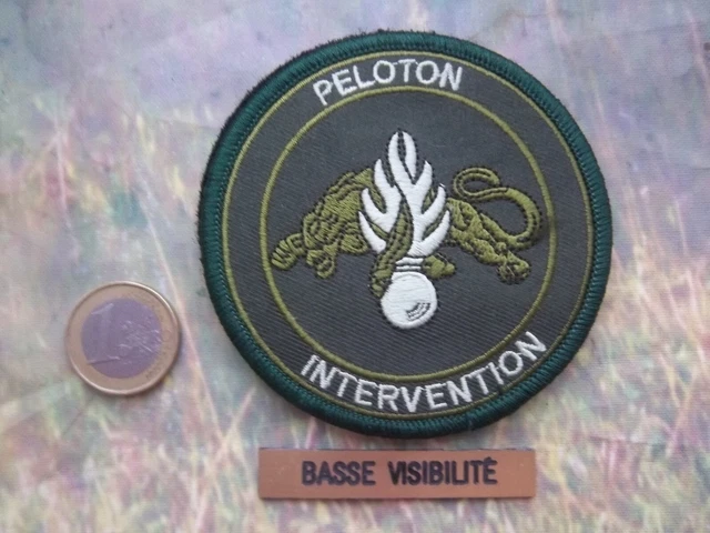 ÉCUSSON (VERT) MILITAIRE peloton intervention gendarmerie insigne tissu ...